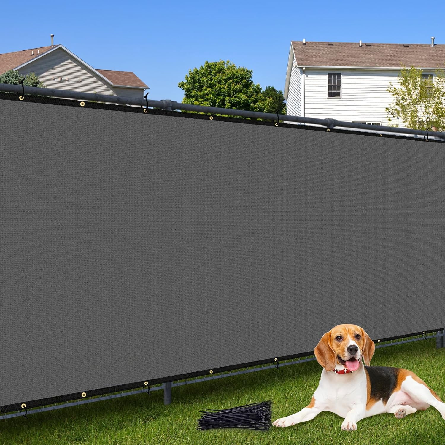 4'x75' privacy screen fence 90% blockage heavy duty fencing mesh shade ...