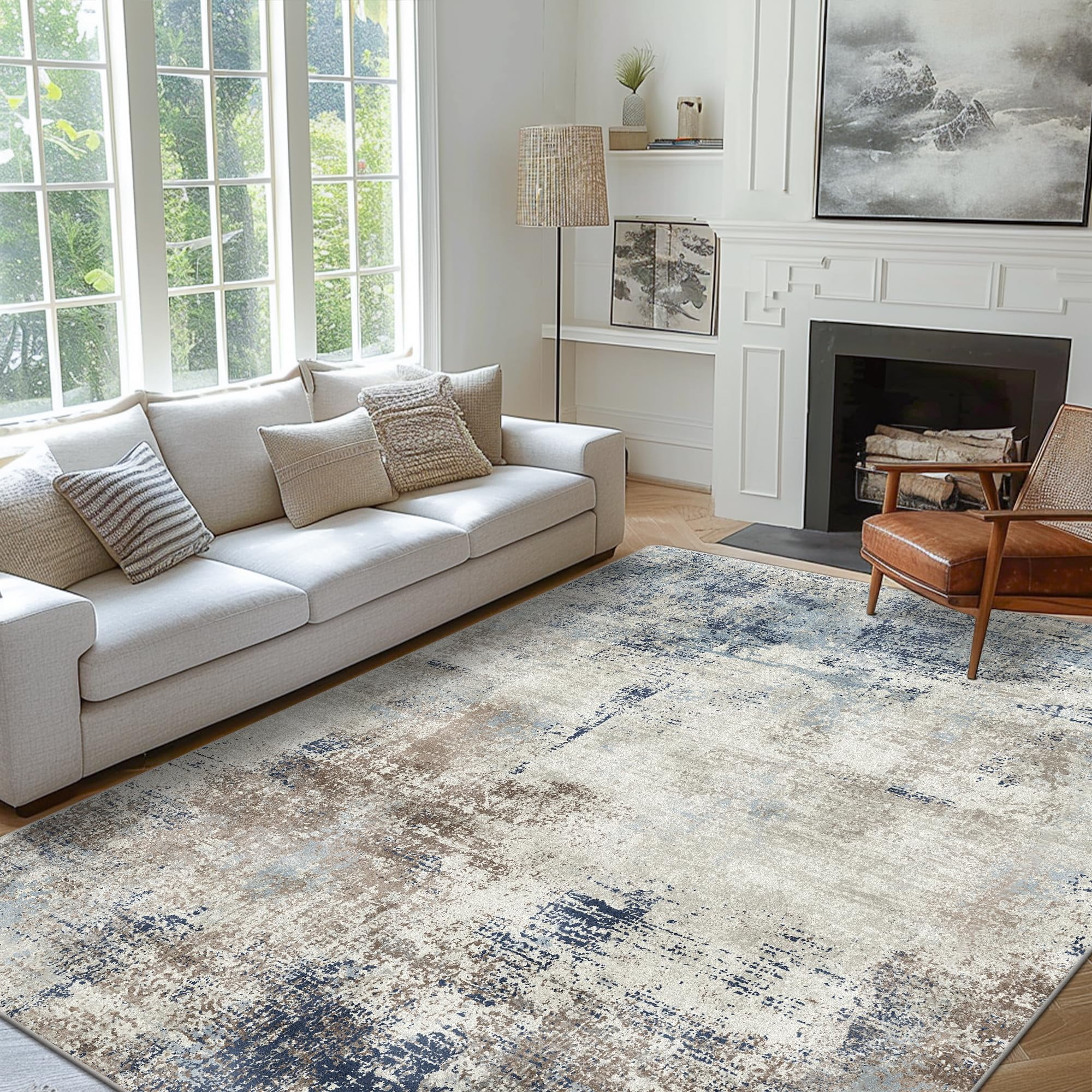 4'x8' Area Rug For Bedroom Living Room, Machine Washable Area Rug Soft ...