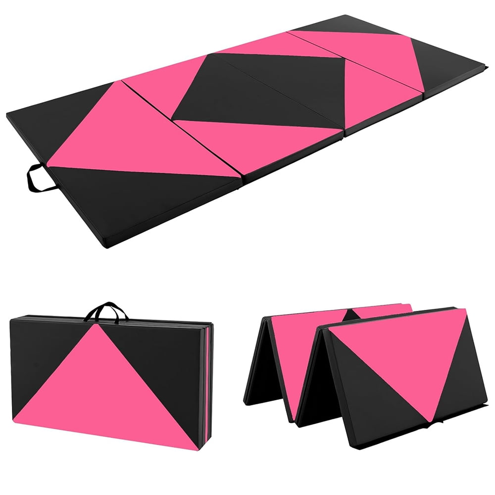 2"Thick Gymnastics Mat, 4'x8' Folding Tumbling Mat with Loop Fastener ...