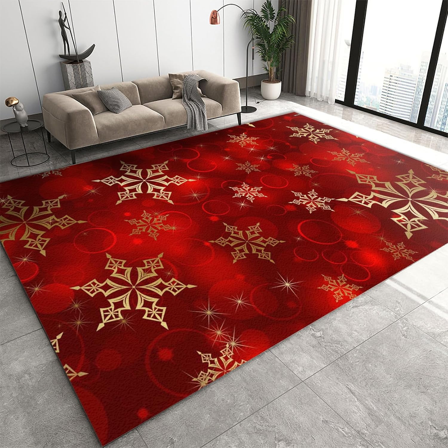 4'x8' Rug Non Slip Christmas and New Year Decor Small Entryway Mats ...