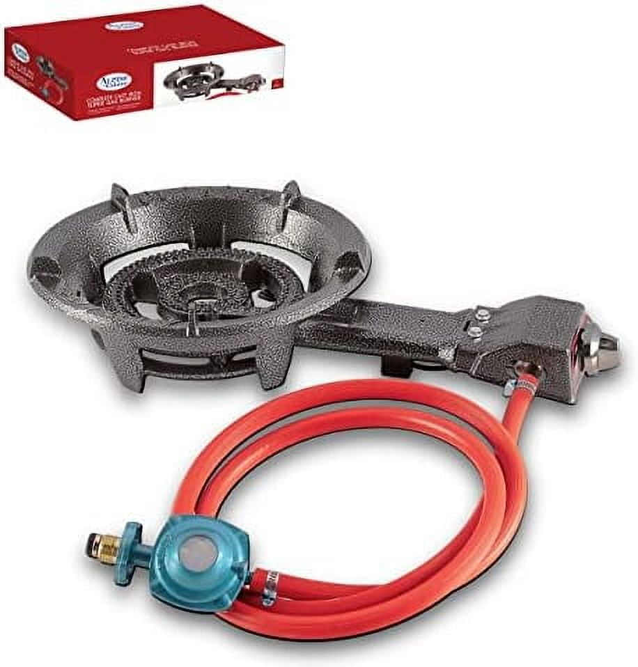 40,000 BTU Gas Stove Burner 13 Inch with Cast Iron legs | High-Pressure ...