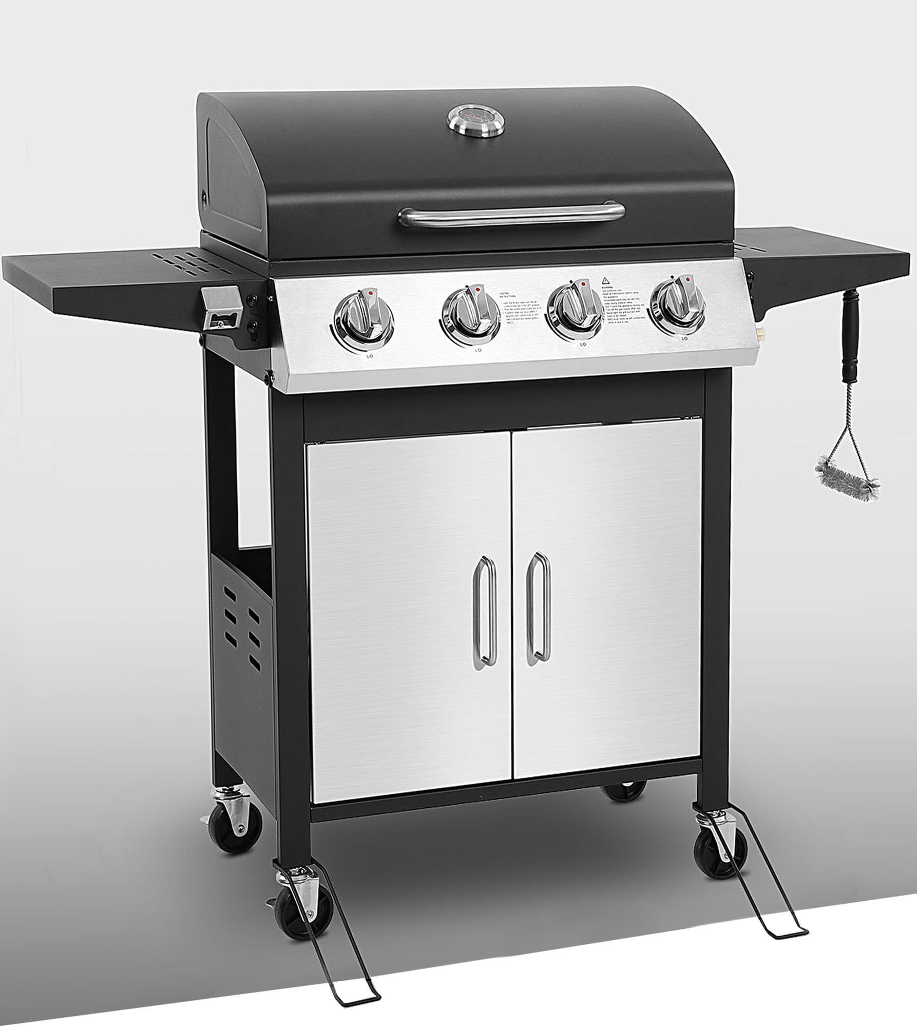 Seizeen 4 Burner Propane Grill, Outdoor BBQ, 34200BTU, Portable with ...