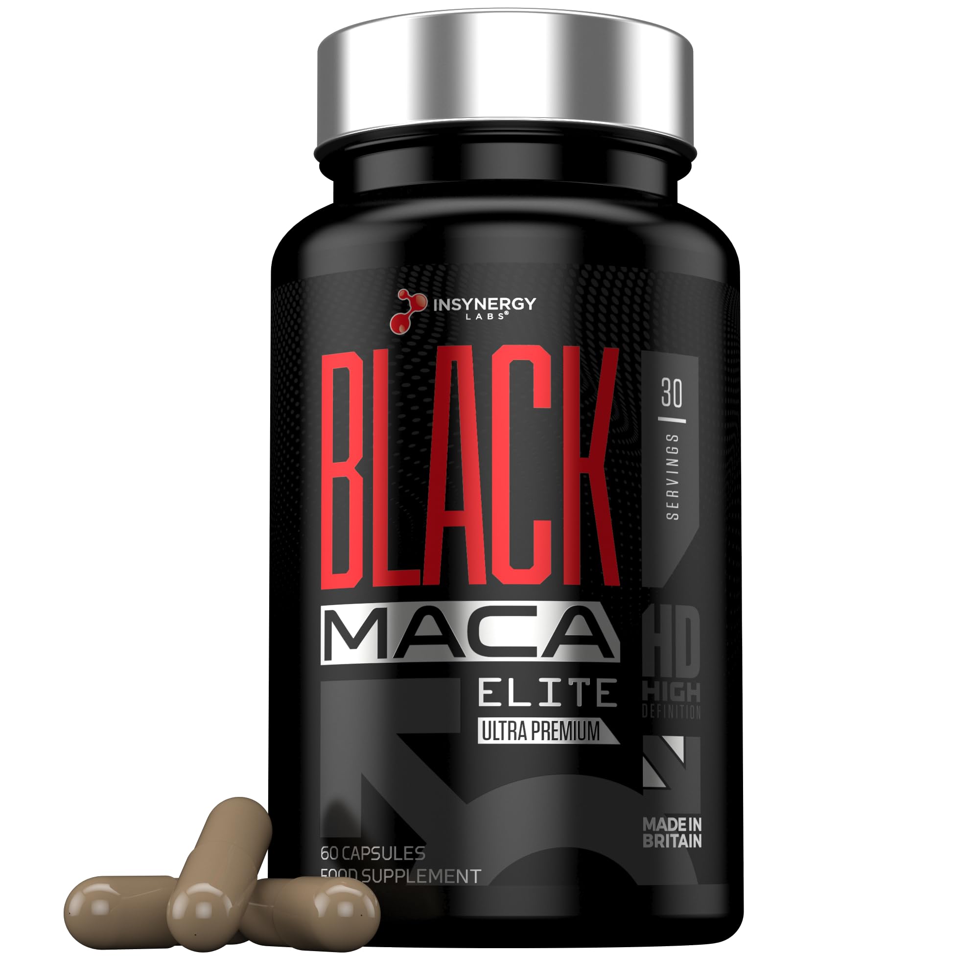 40 000mg Black Maca Elite 40X Strength Organic Black Maca Root for Men ...