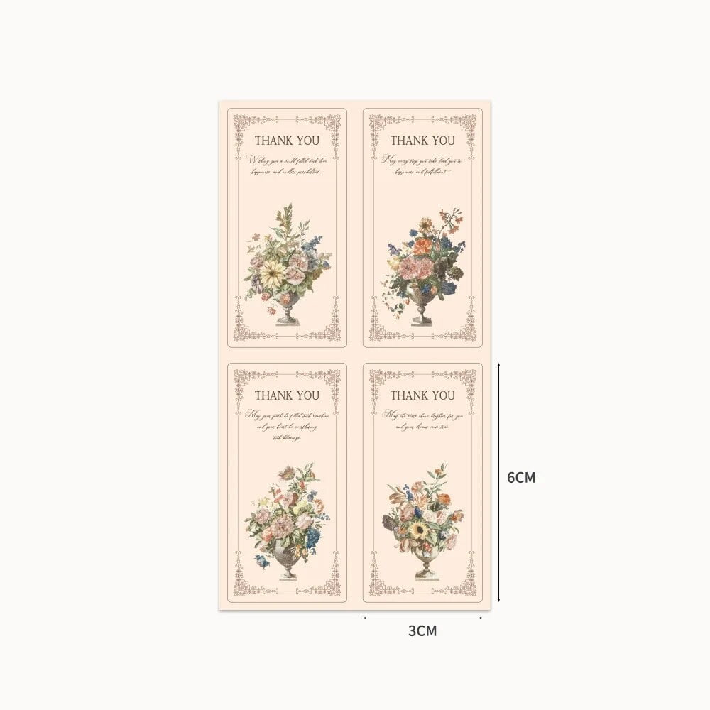 40-100 Pcs Cute Flower“Thank You So Much ”Stickers for Small Business ...