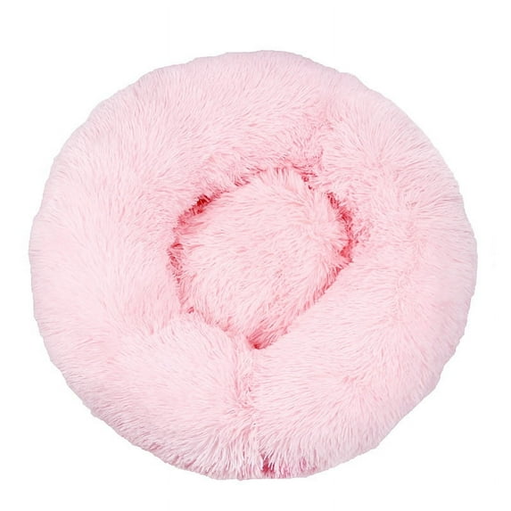 40-110cm Round Pet Bed for Large Dog Bed Super Soft Cat Bed Long Plush ...