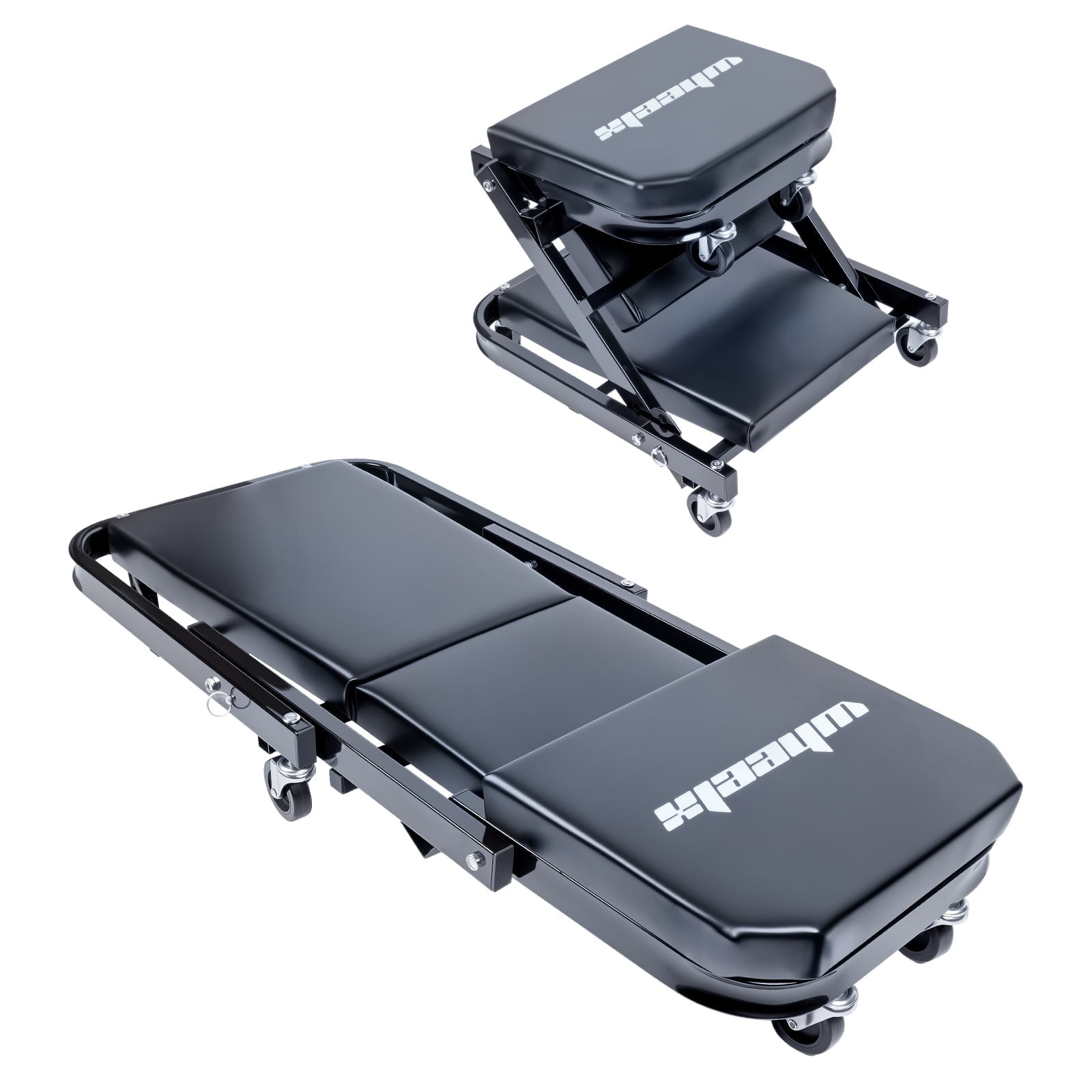 WheelX 40" 2 in 1 Foldable Z Garage Creeper,480 lbs Load Capacity ...