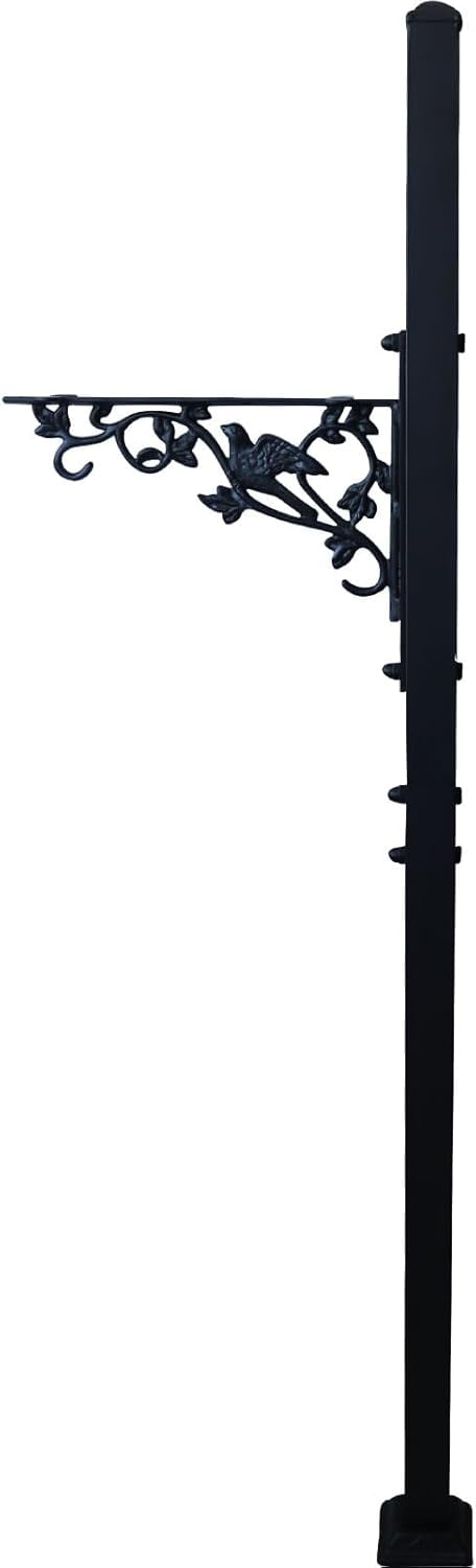 40.2-51.8" H Heavy Duty Outdoor Mailbox Post, Steel Mailbox Stand ...