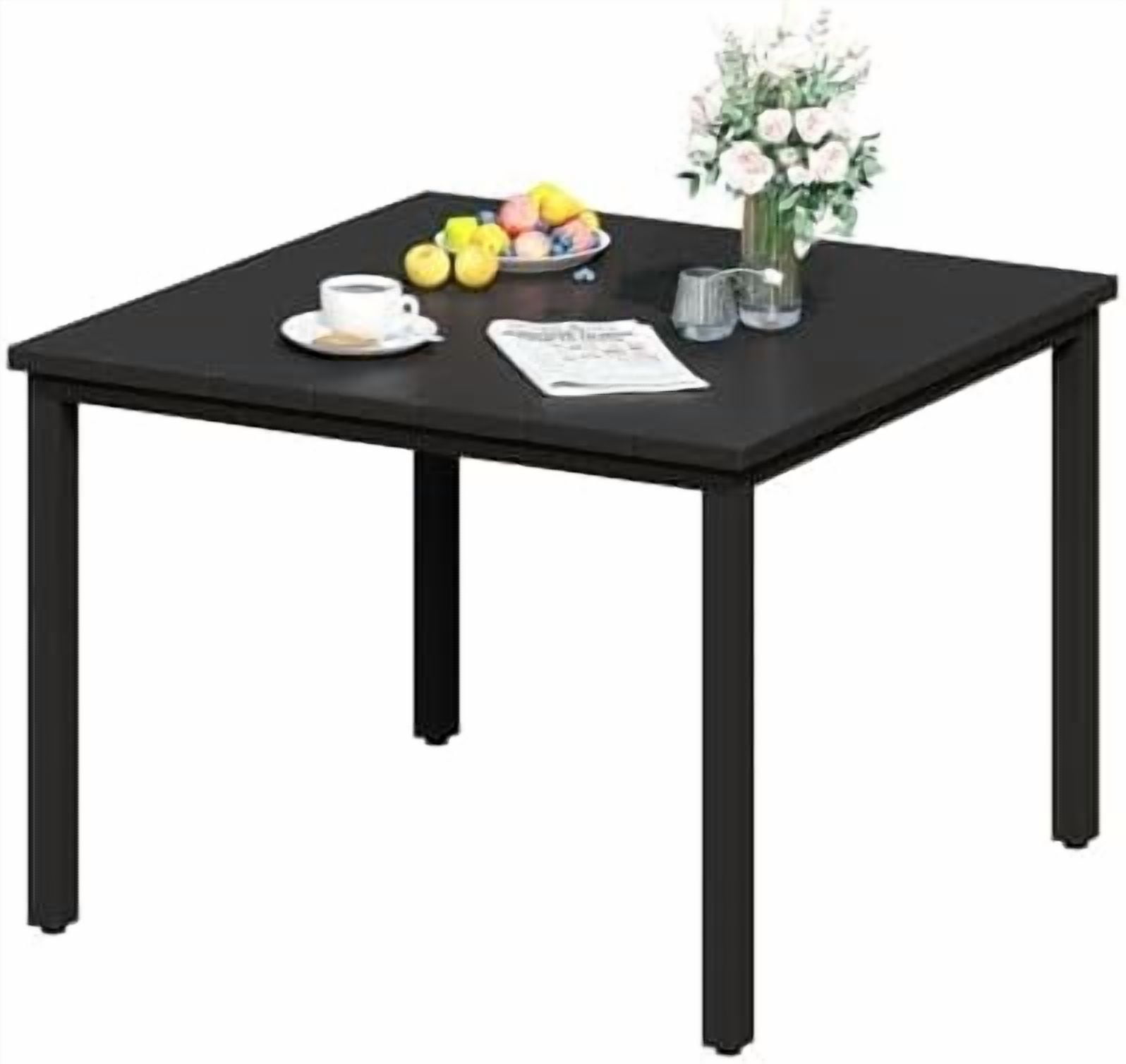 40.2" Square Patio Dining Table for 4, All Weather Metal Outdoor Dining ...