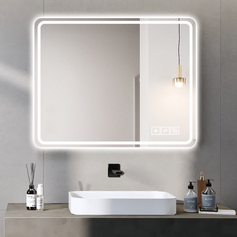 40*24 Inch LED Bathroom Mirror Vanity Mirrors with Front Lights Wall ...