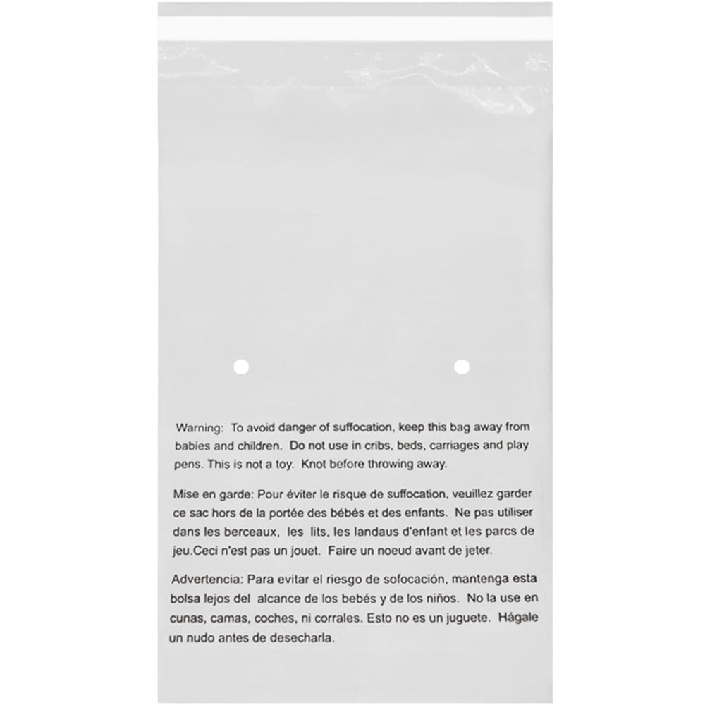 40 24x36 LARGE EcoSwift Self Seal Suffocation Warning Clear Poly Bags 1 ...