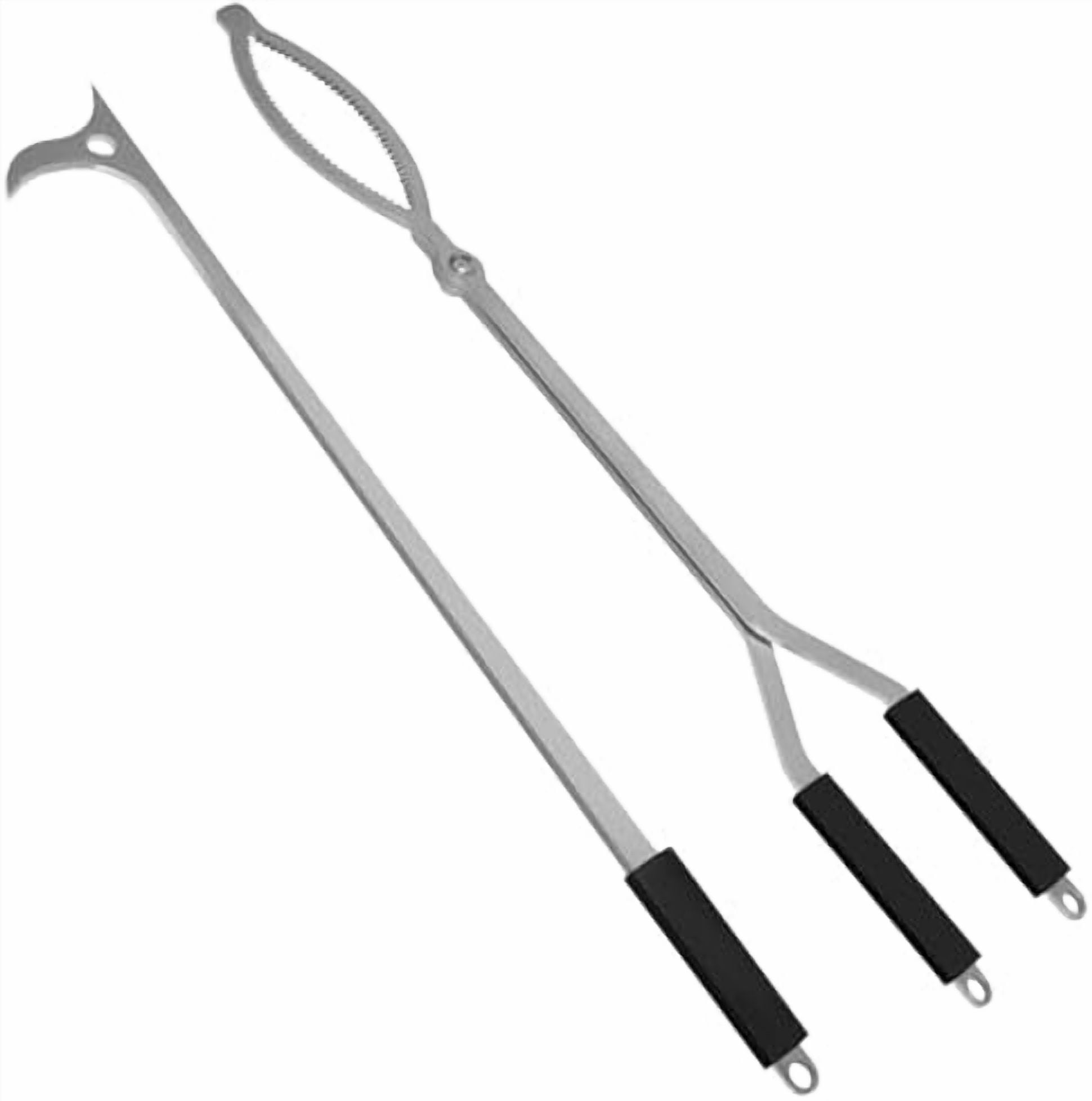 40" Fire Tongs Fire Pit Tongs Set, Stainless Steel Fireplace Tongs Log ...