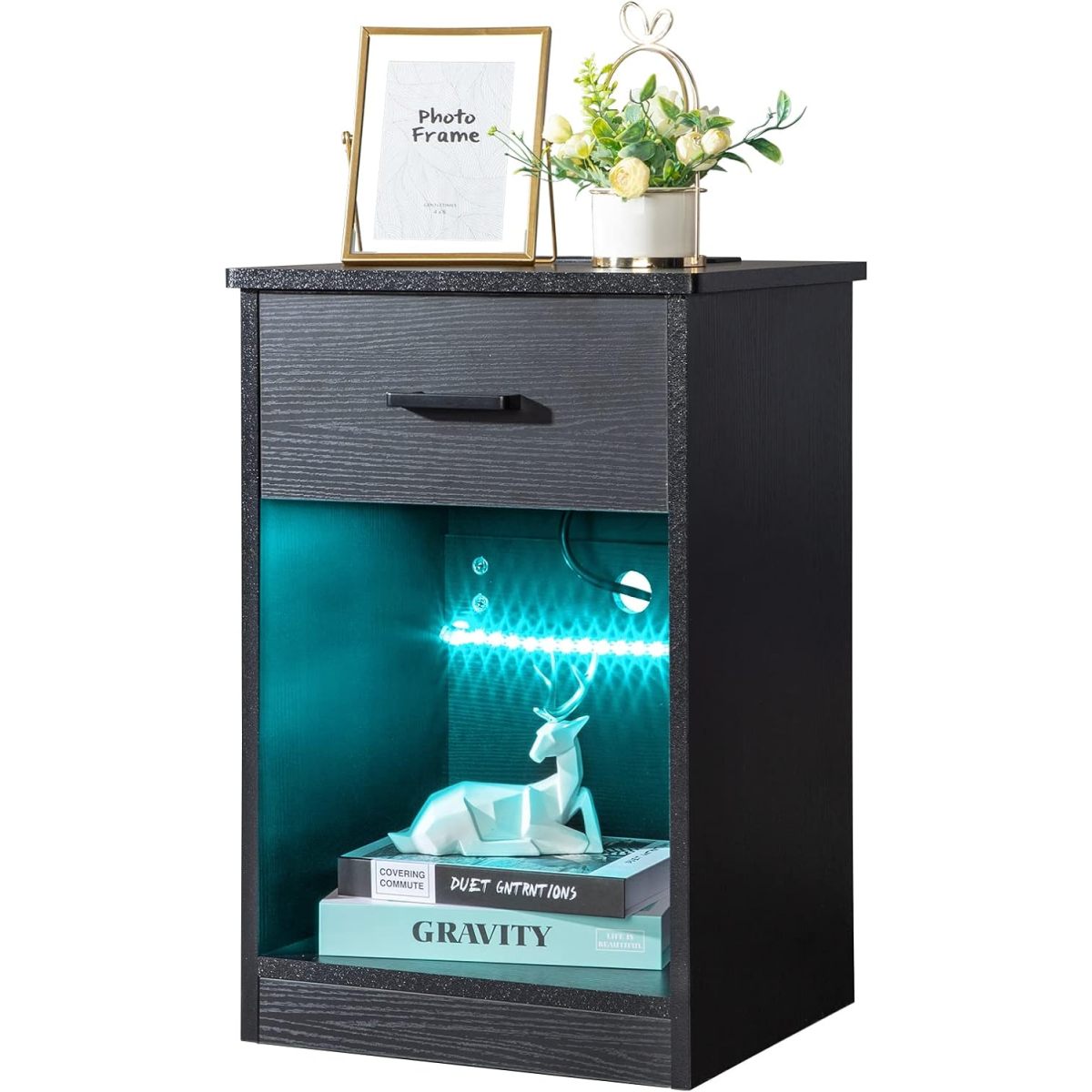 40 * 35 * 60cm Particleboard Bedside Table, with Pasted Triamine Single ...