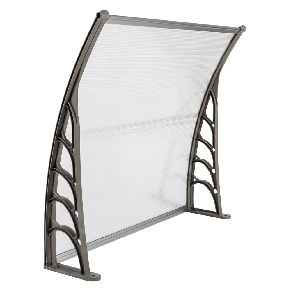 40"×40" Outdoor Windows Awnings, Patio Cover Rain Protection, Silver ...