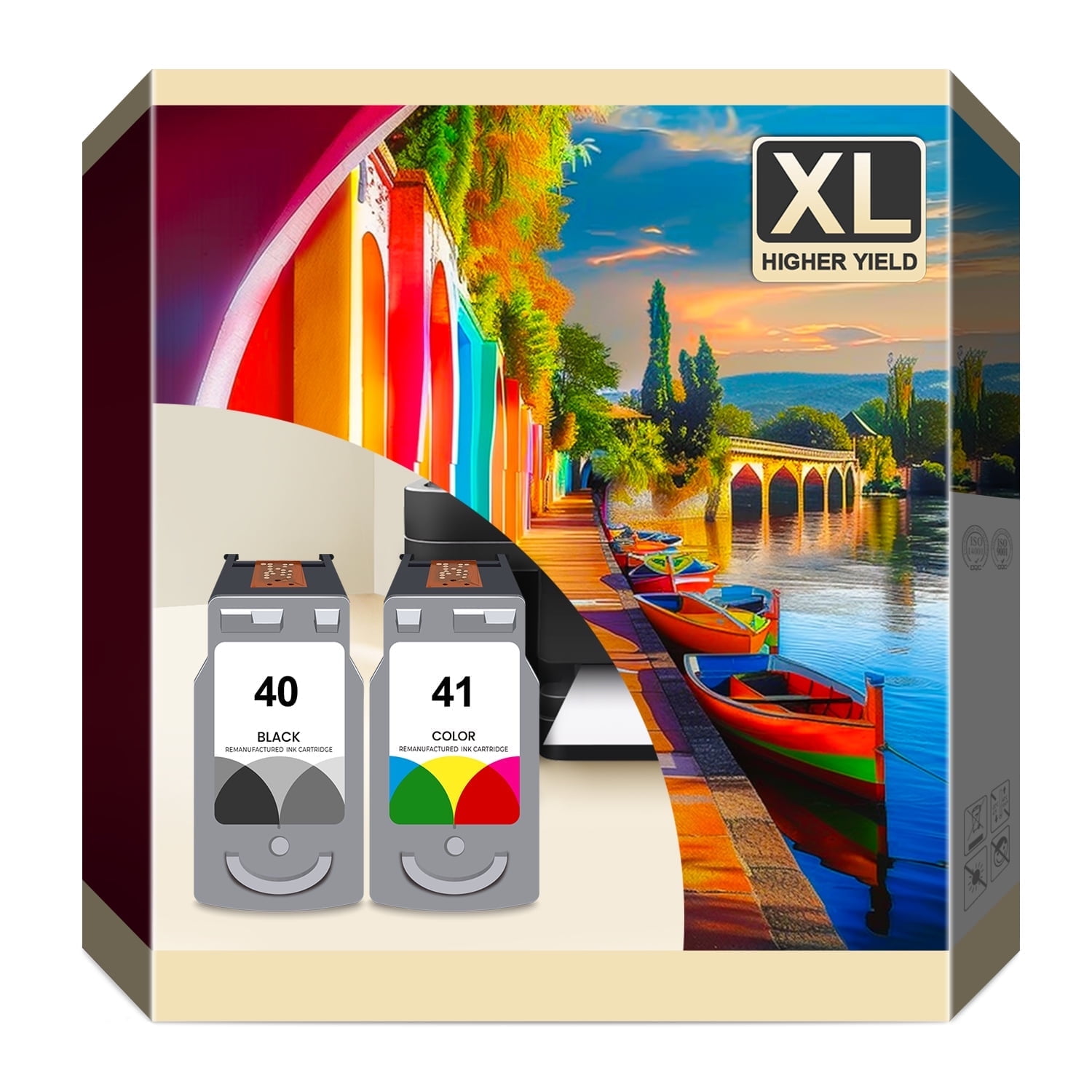 40 41 Black Color Ink Cartridge Replacement for Canon Ink 40 41 for ...