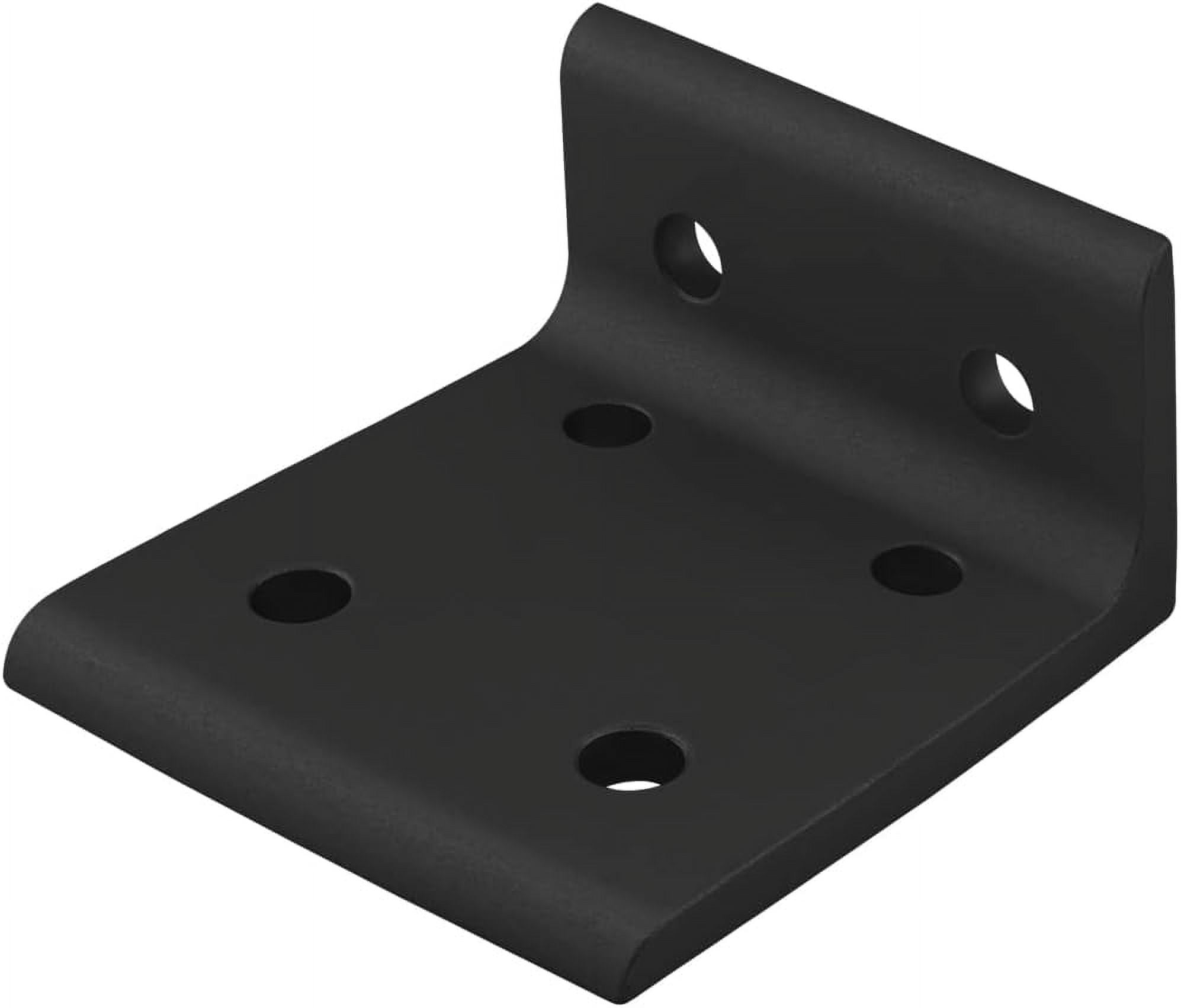 40-4375-Black, 40 Series 6 Hole Wide 2x4 Inside Corner Bracket, Black ...