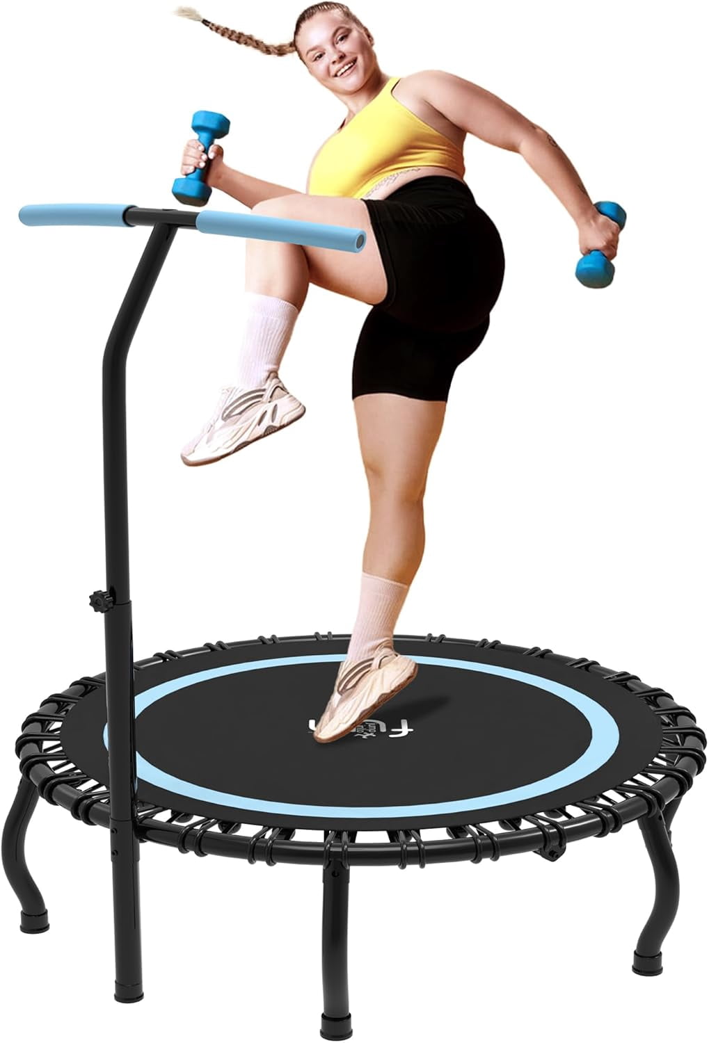 40"/48"/50" Rebounder Mini Tranpoline Indoor for Adults, 500LBS ...