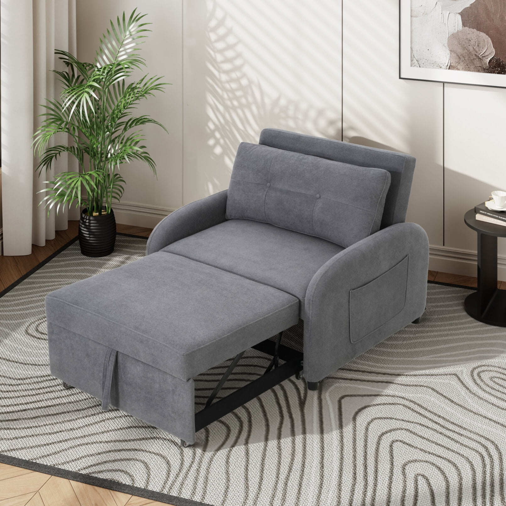 40.5" Convertible Sleeper Chair Bed for Adults, 3-in-1 Pull Out Sofa ...