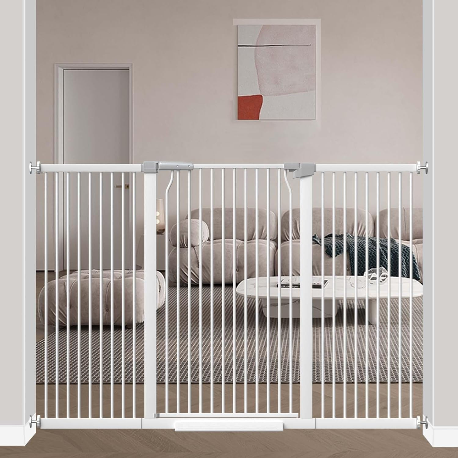 40.5" Extra Tall Gate , 63"-65.7" Extra Wide Pet Gate Indoor, Long ...
