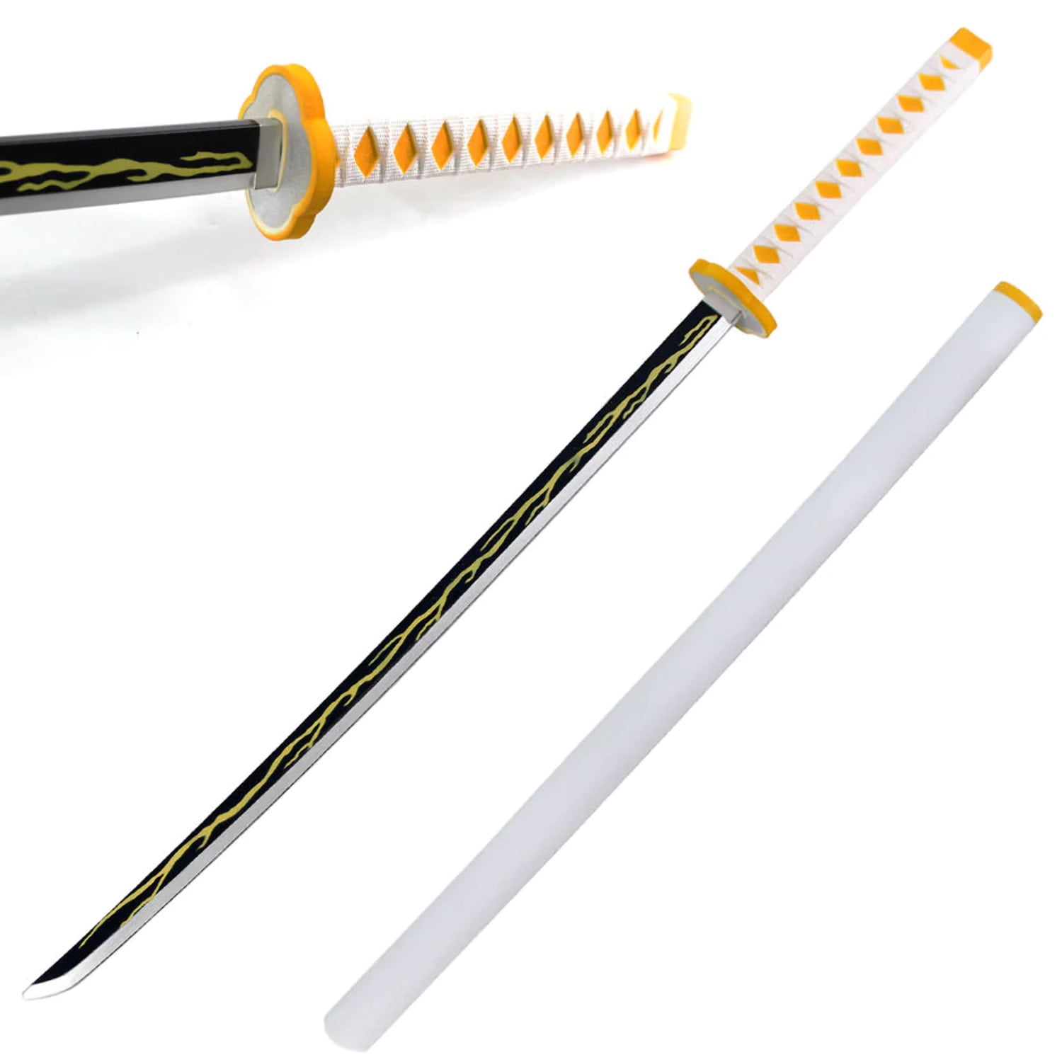 40.5 Foam Cosplay Anime Zenitsu Agatsuma Sword with Scabbard - Walmart.com