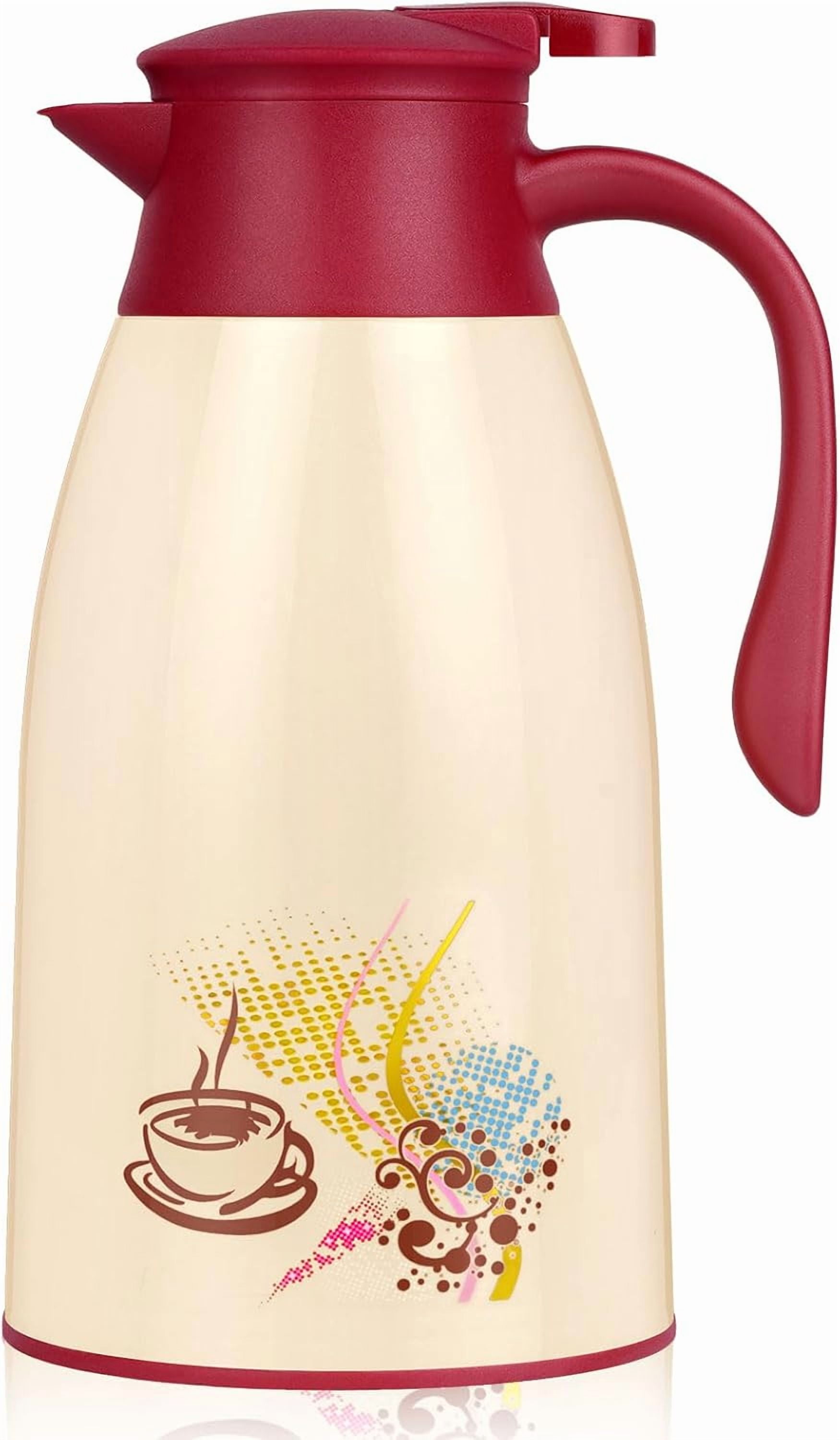 40.5 Oz Thermal Coffee Carafe, Vacuum Insulated Glass Lined Coffee ...