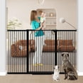 40.5" Tall Gate 63-65.7" Wide No Drilling Tall Pet Gate Gate Extra Wide ...