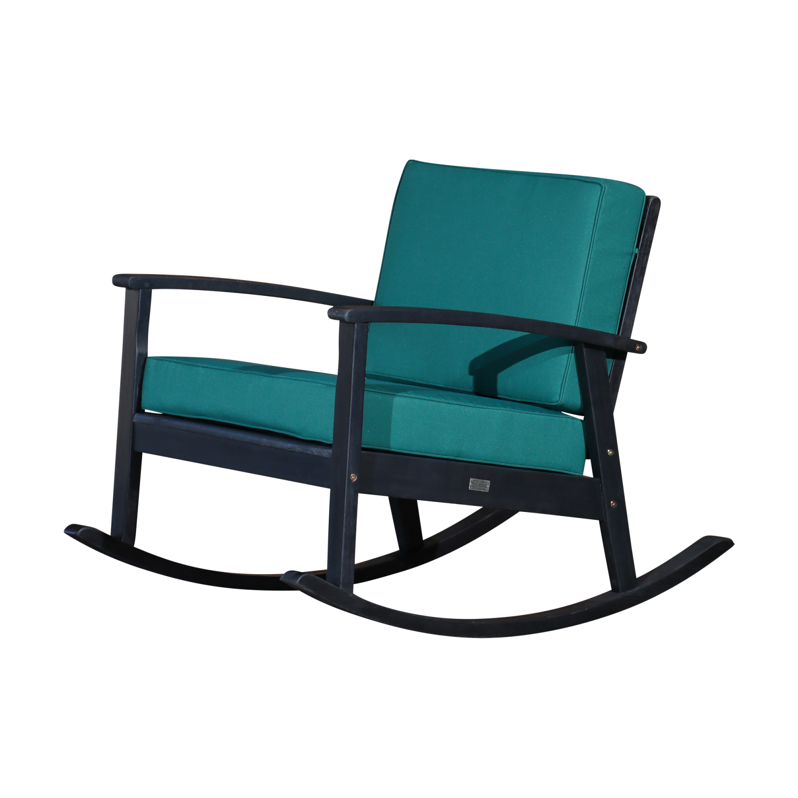 40.5" Wide Accent Rocking Chair, Outdoor Rocker Chair with Padded Seat ...