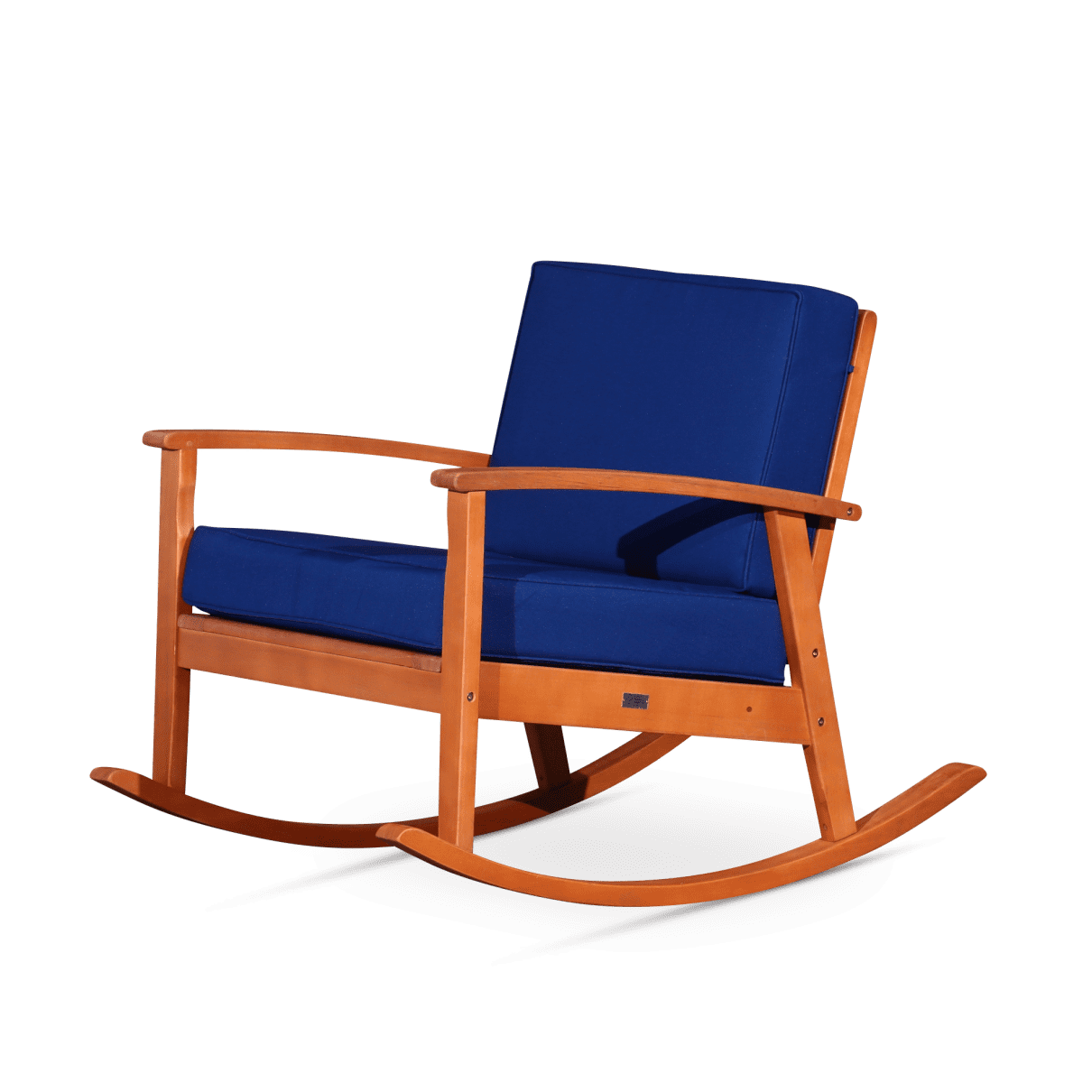 40.5" Wide Accent Rocking Chair, Outdoor Rocker Chair with Padded Seat ...