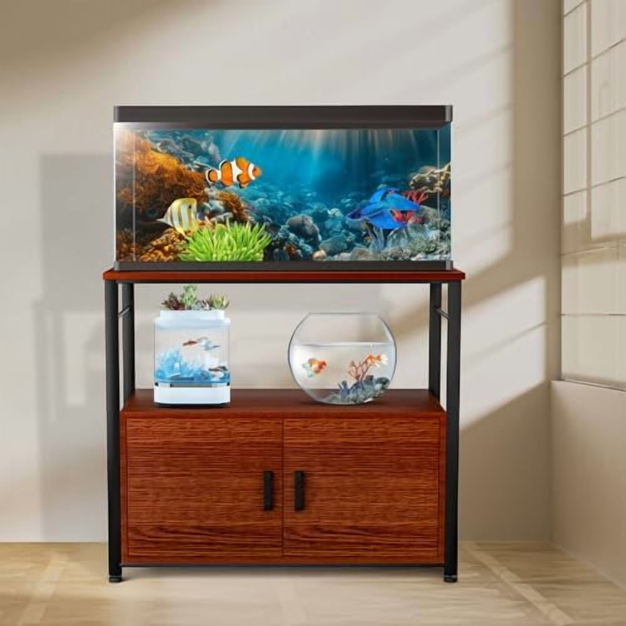 40-50 Gallon Aquarium Stand, Heavy Duty 760lbs Capacity, Metal Fish ...