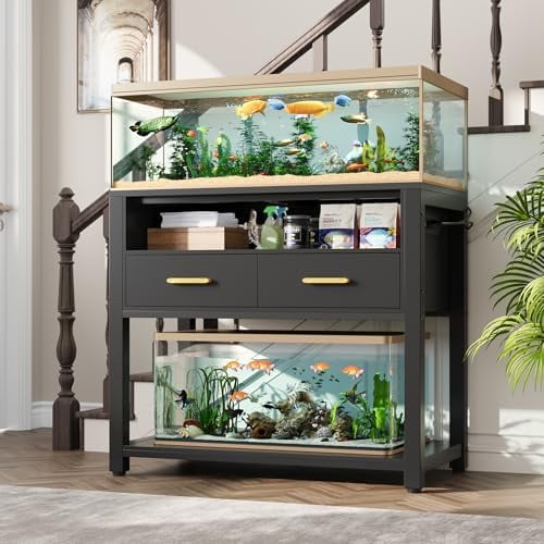 40-50 Gallon Aquarium Stand with Stable Metal Frame & Power Outlet ...