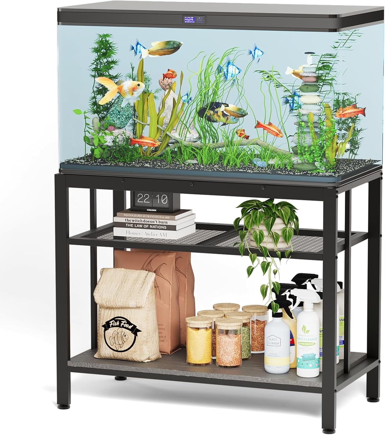 40-50 Gallon Fish Tank Stand - Metal Aquarium Stand, 36.6" L x 18.5" W ...