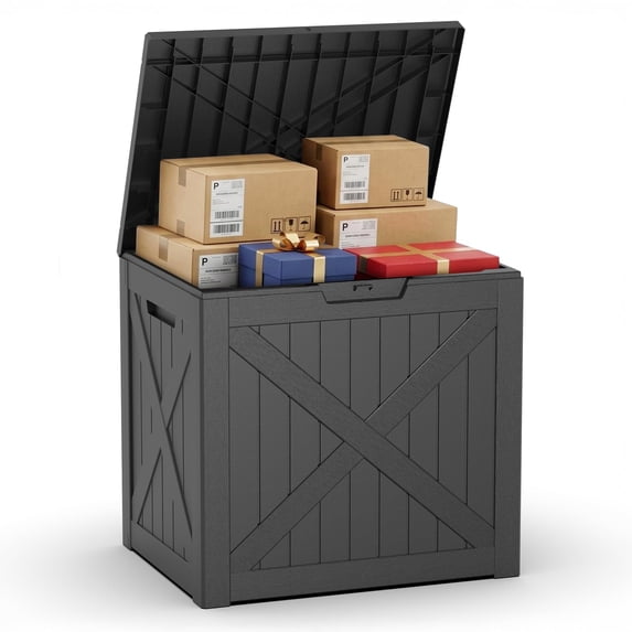 40 -50 Gallon Outdoor Package Delivery Box with Lockable, Waterproof ...