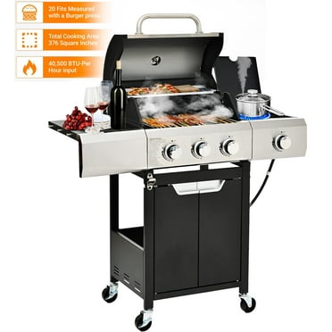RV Gas Grill - 12000 BTU Portable BBQ Grill for Motorhome, Trailer ...