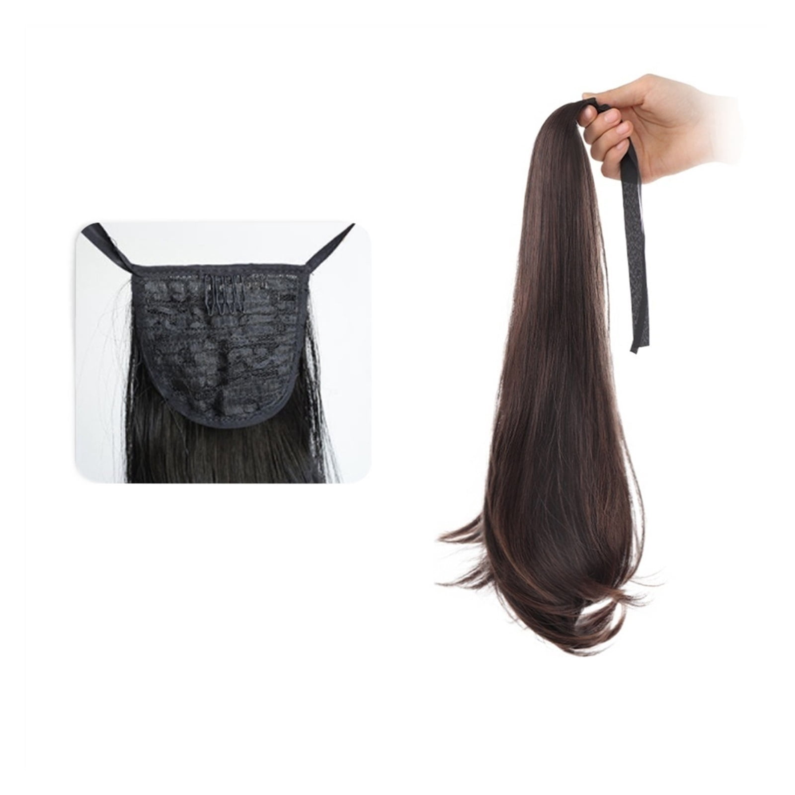 40/50CM Long Extension Wrap Around Clip in Ponytail Hair Extension ...