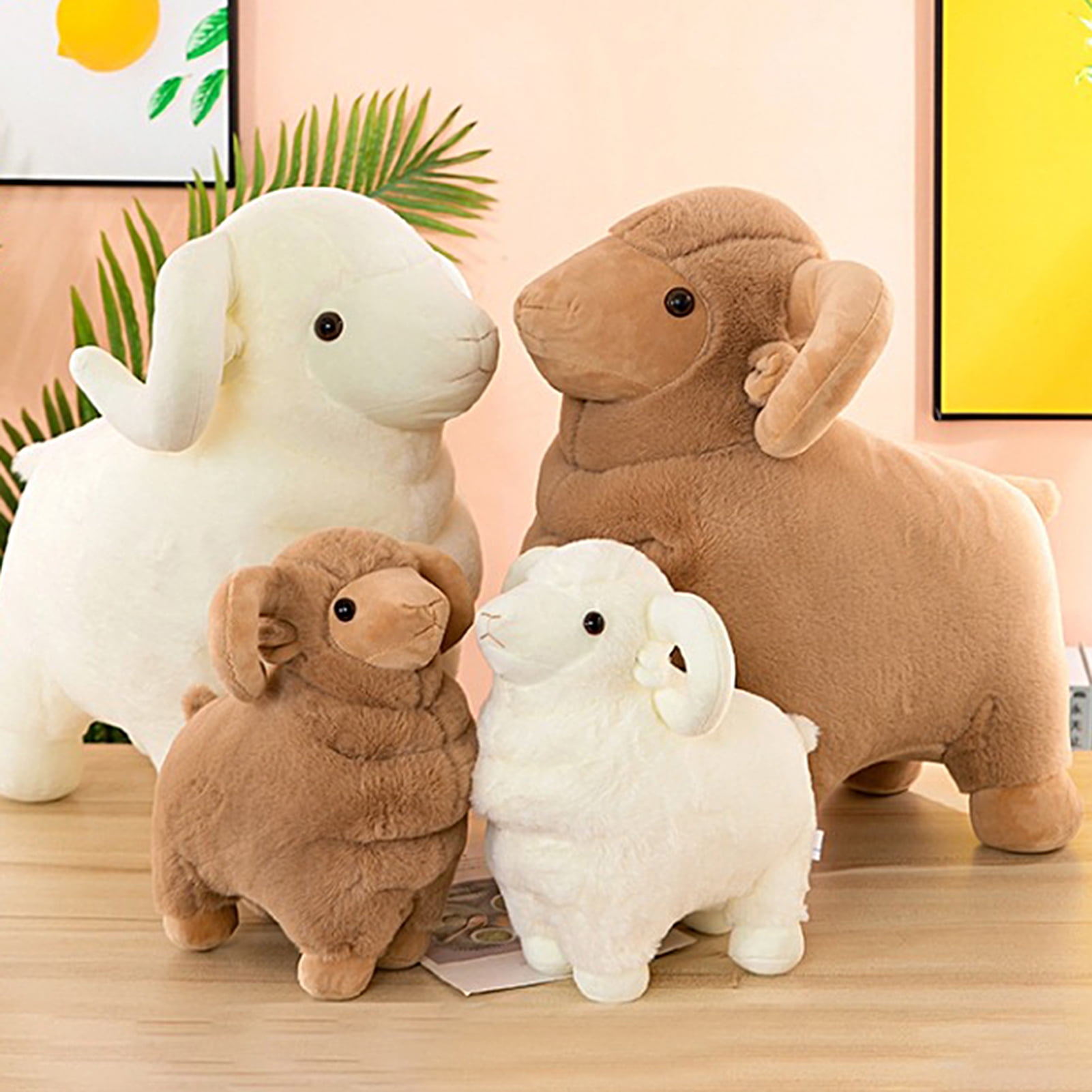 40/50cm Goat Plush Toy Fluffy Lovely Animal Doll Plushies Sofa Pillow ...