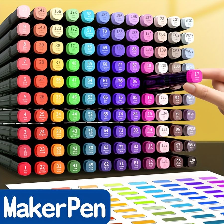 40/60/80/120/168/262 Dual Tip Based Markers, Artist Drawing Art Markers ...