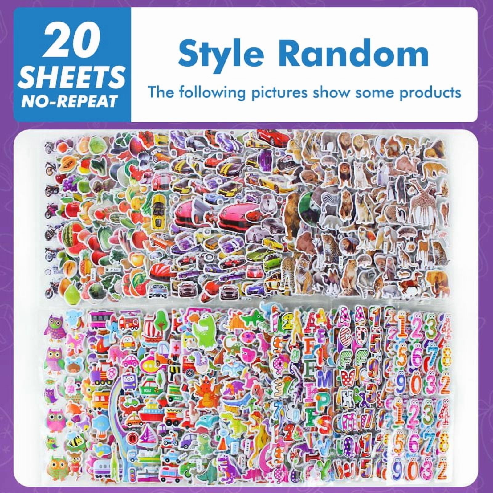 40 60 Different Sheets 3D Stickers for Kids Puffy Children Stickers ...