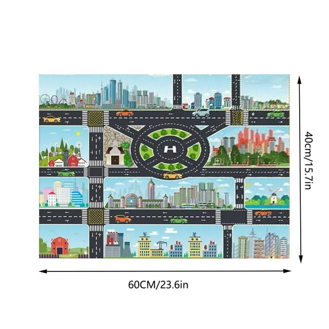 40*60cm Children Carpet Parking Lot Climbing Mat Game Traffic Road Mat ...