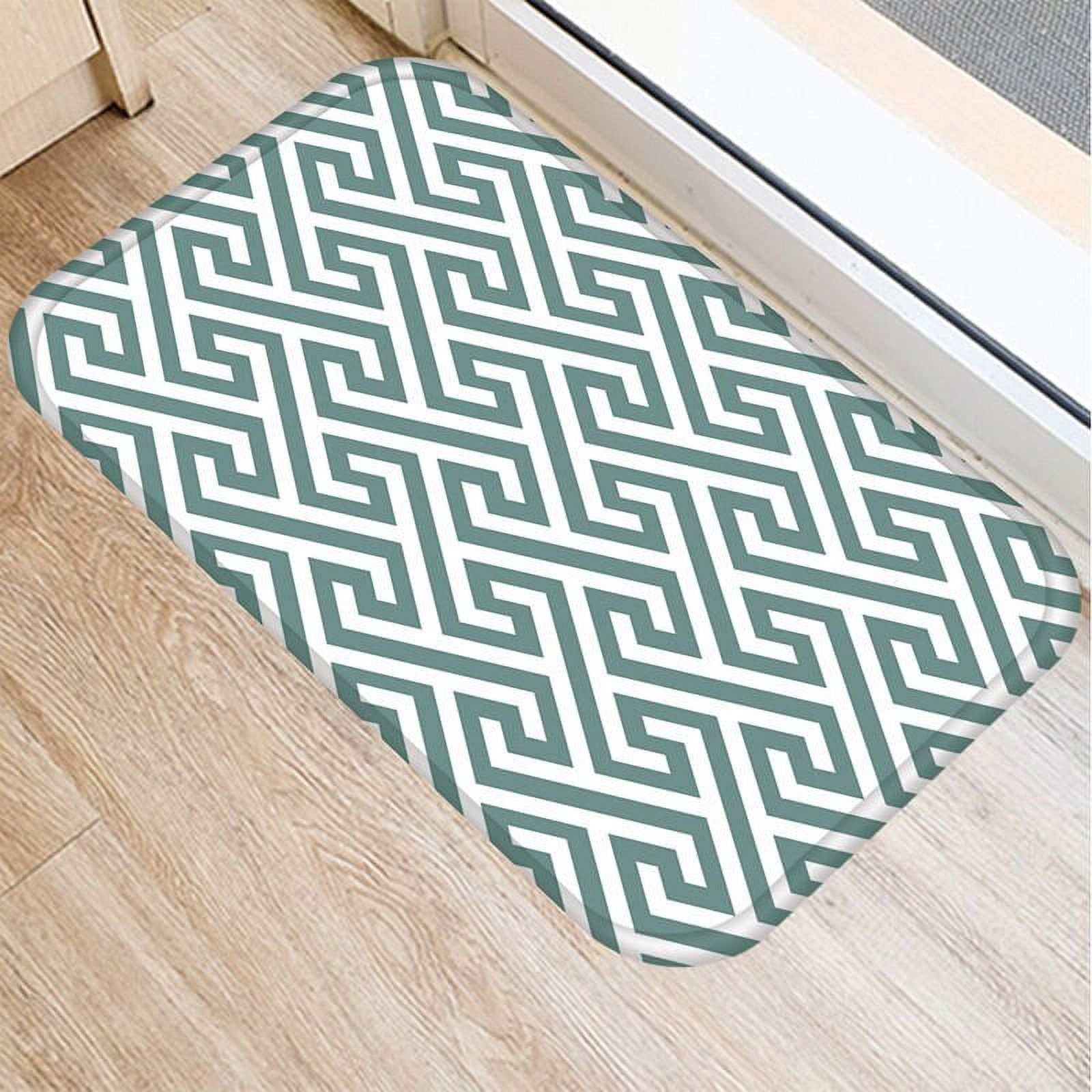 40*60cm Green Geometric Pattern Floor Mat Home Decor Rug Door Mat ...