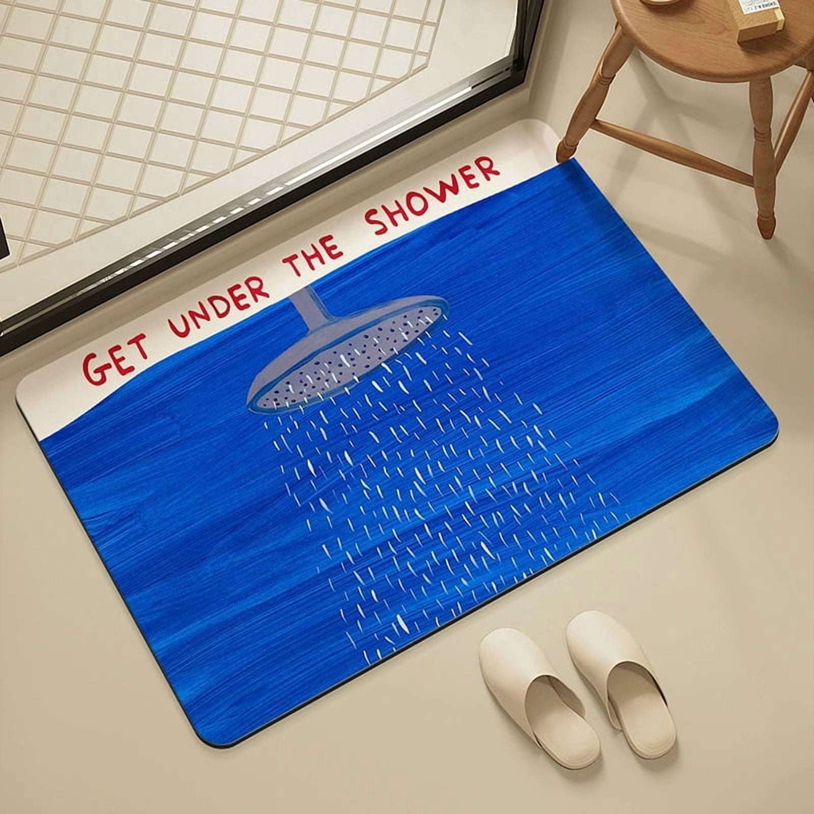 40×60cm Non-Slip Absorbent Bathroom Floor Mat - Simple Shower Door ...