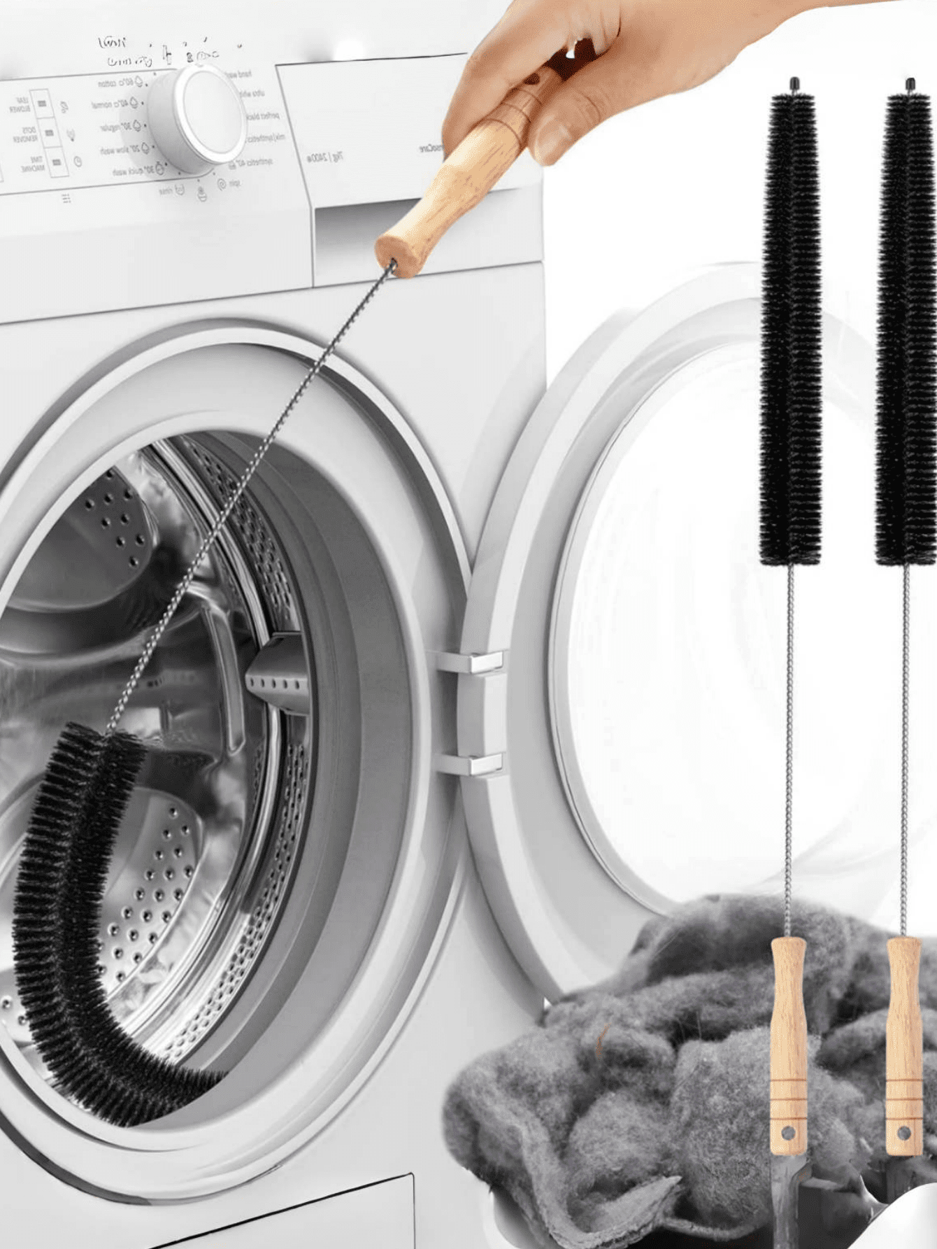 40/70cm Dryer Vent Cleaning Brush, Lint-Cleaner Tool To Clean Dryer ...