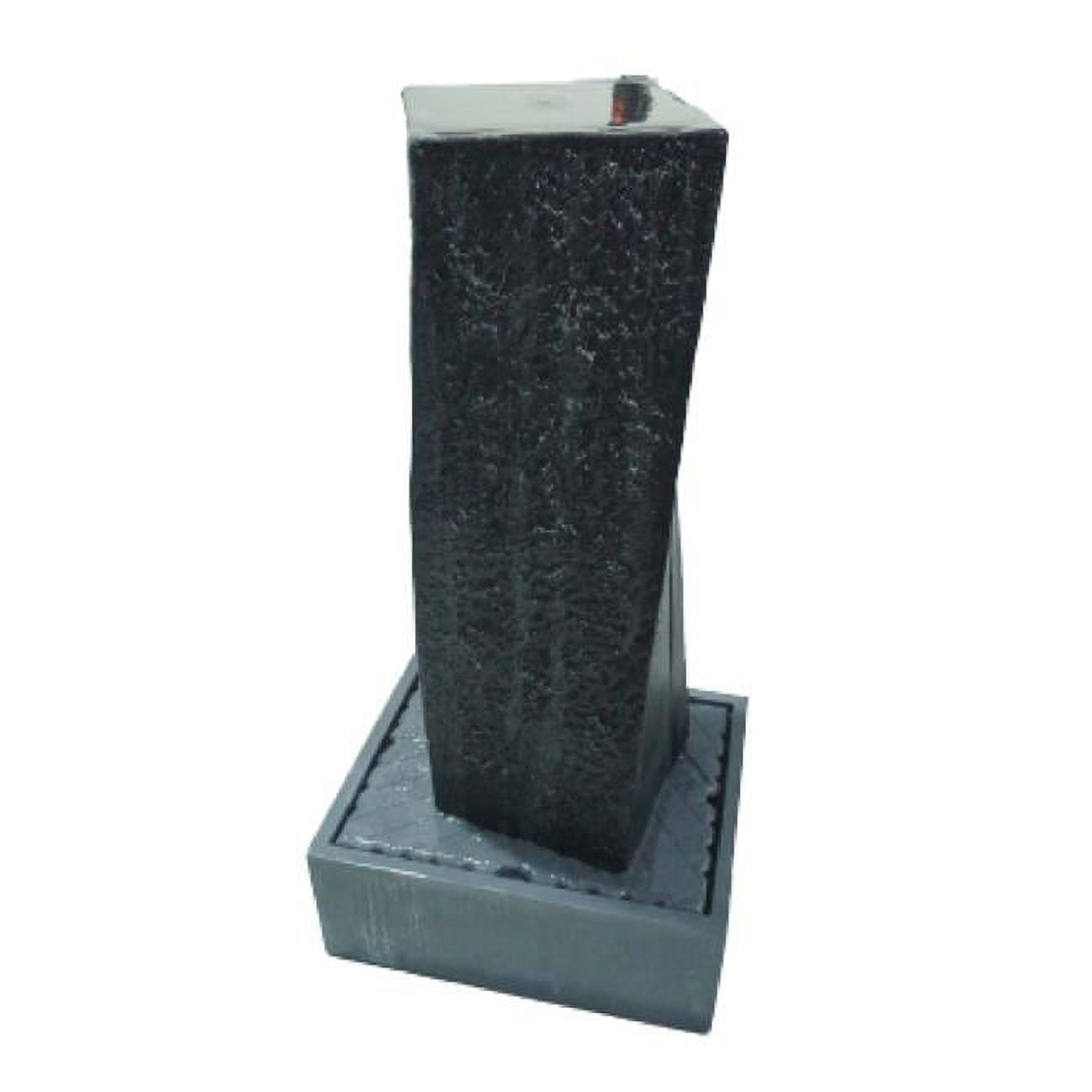 40.75'H Gray Fiberglass Outdoor Modern Pillar Stone Textured ...