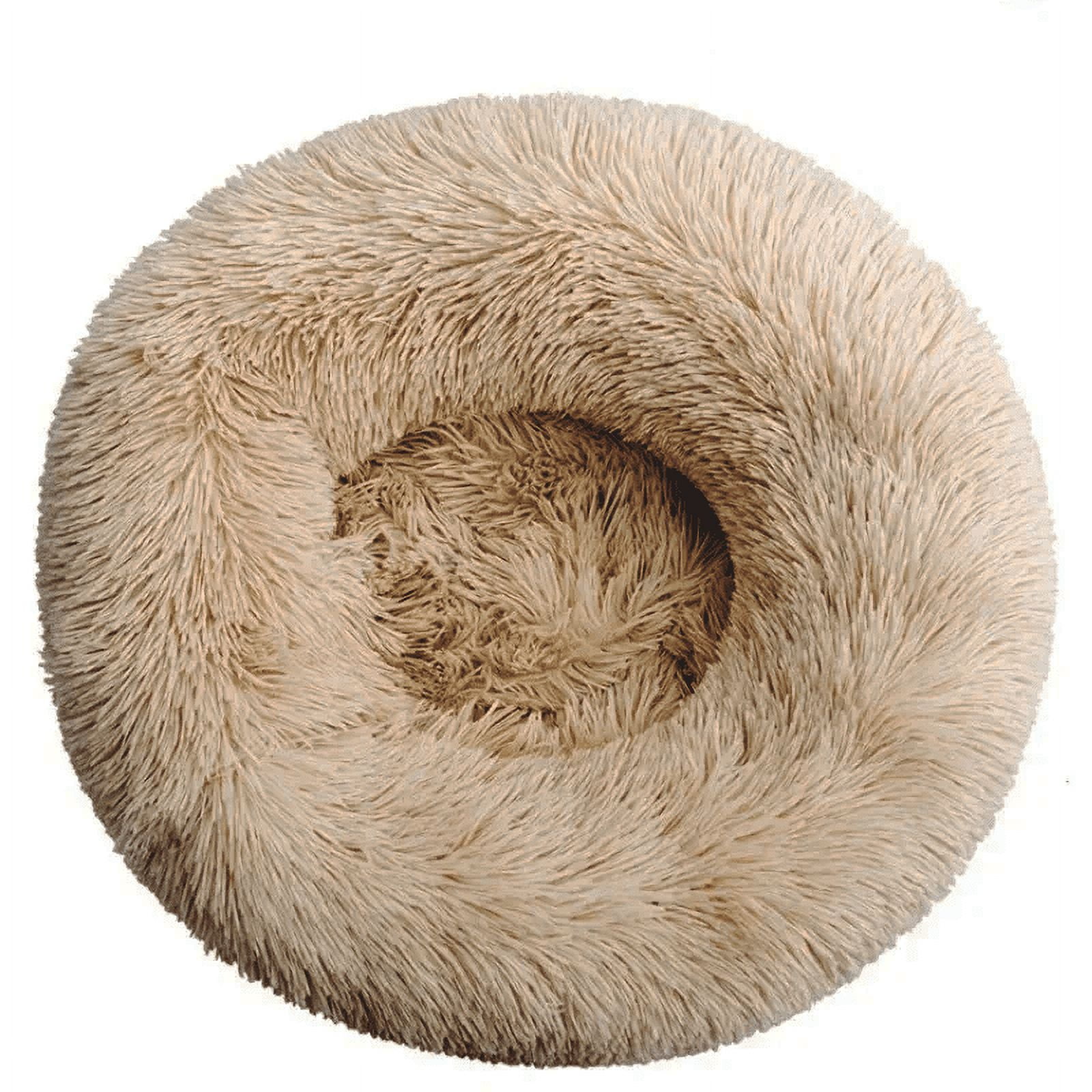 40-90cm Round Pet Bed for Large Dog Bed Super Soft Cat Bed Long Plush ...