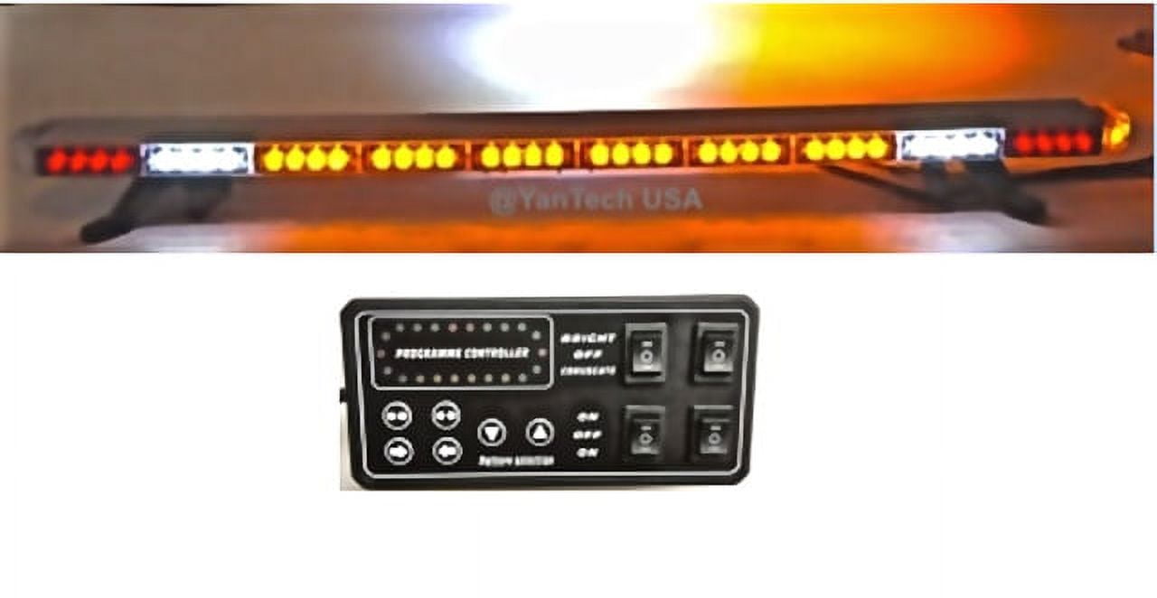 40" Amber LED Emergency Light Bar Flashing Tow/Plow Truck Wrecker w ...