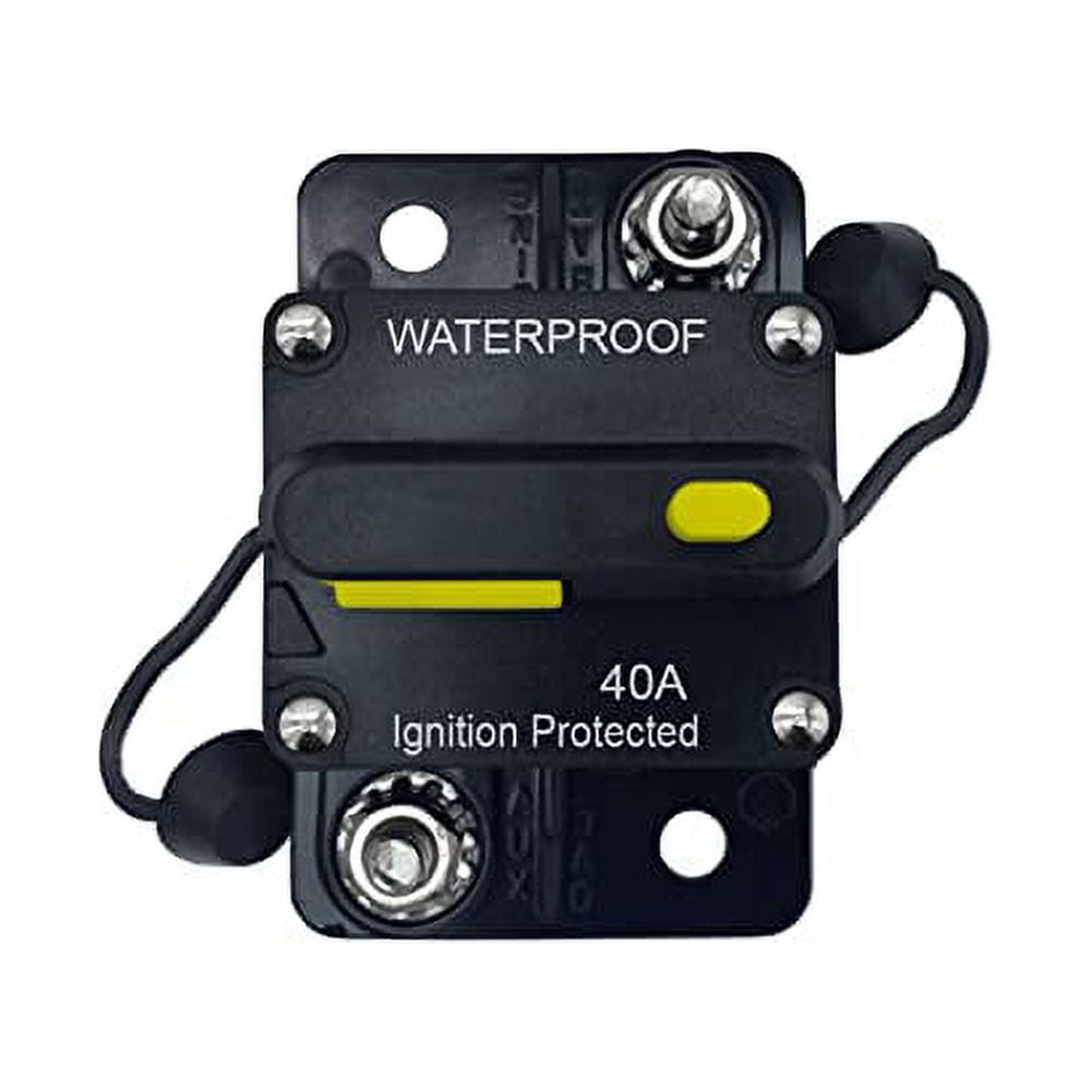 40 Amp Circuit Breaker DC 12V-48V with Manual Reset, Waterproof, Fuse ...