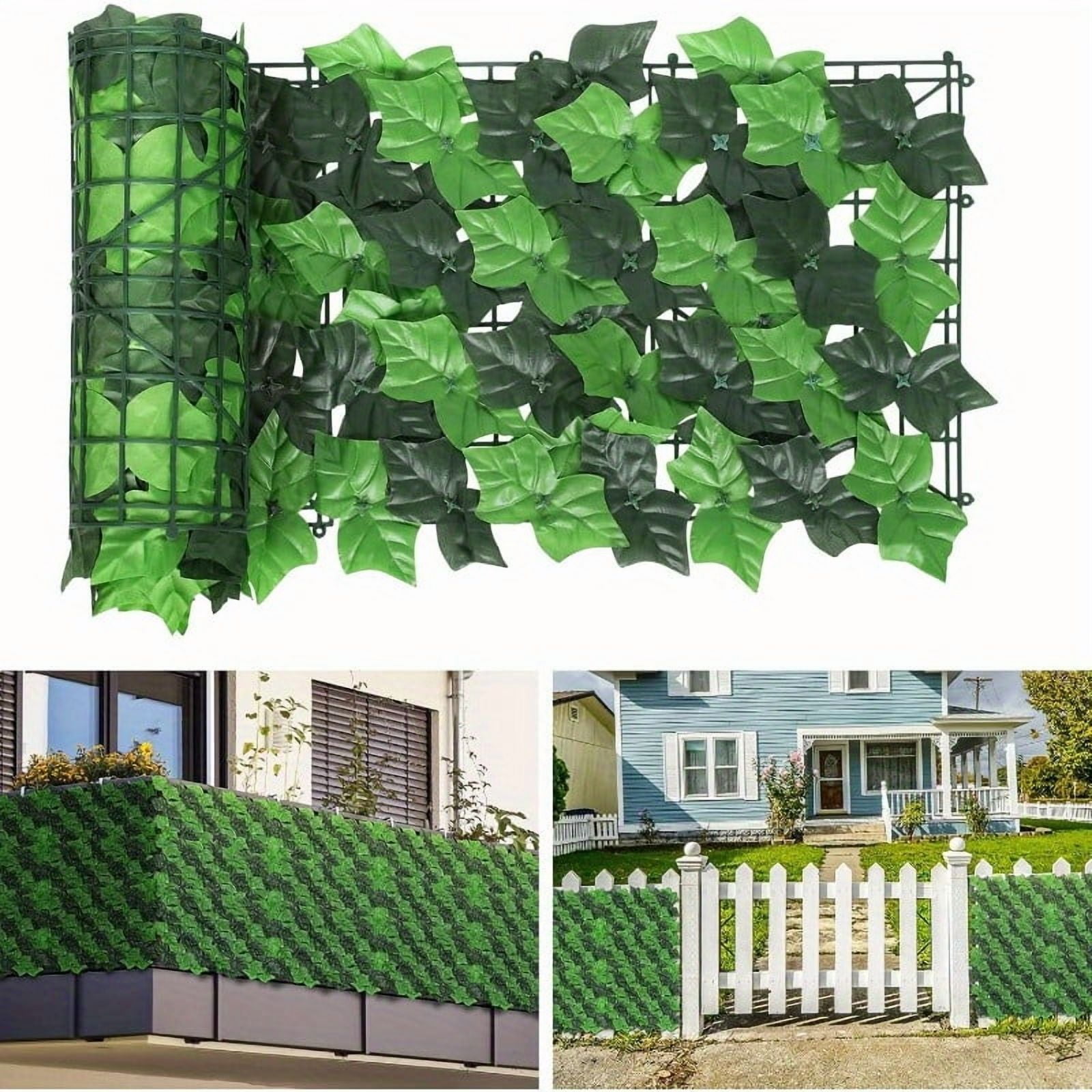 40 Artificial Ivy Privacy Fence, Expandable Fake Leaf Garden Screen ...