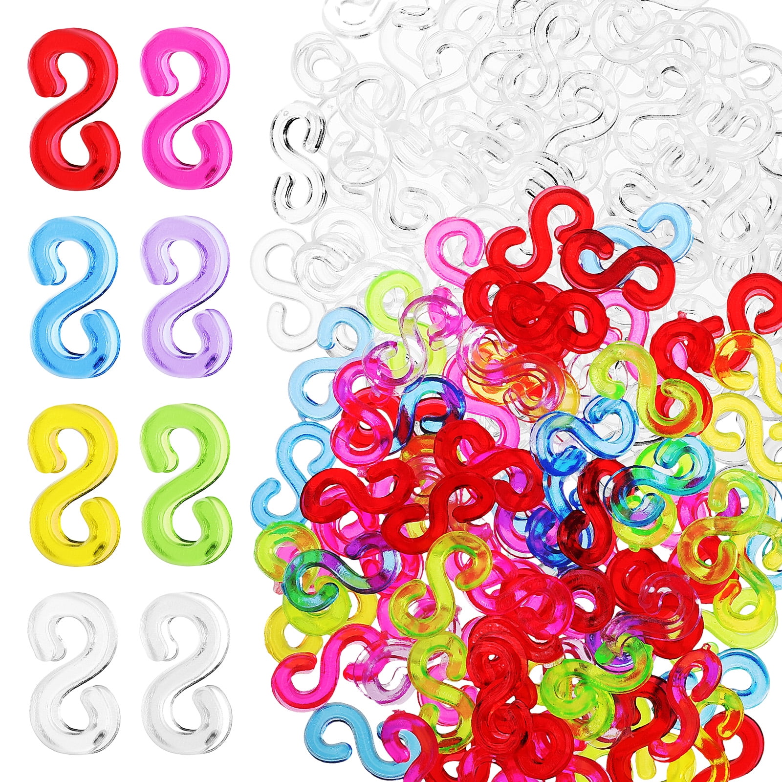 40 Bags Rubber Band Connectors Loom Bracelet Hooks Clasps Handcrafts ...
