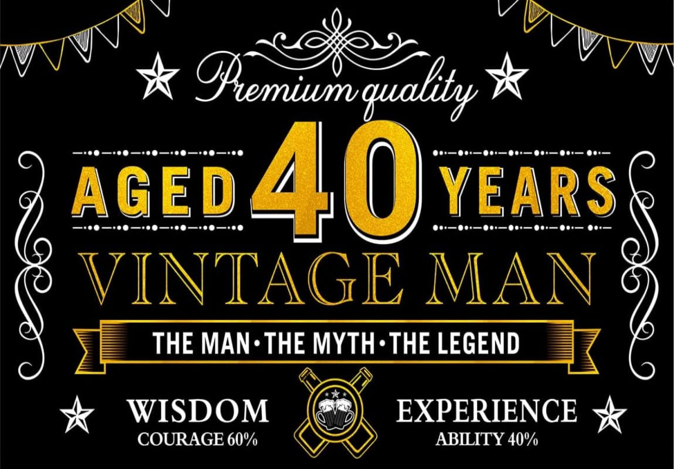 40 Birthday rations Backdrop Banner Happy 40th Birthday Women Red Black ...