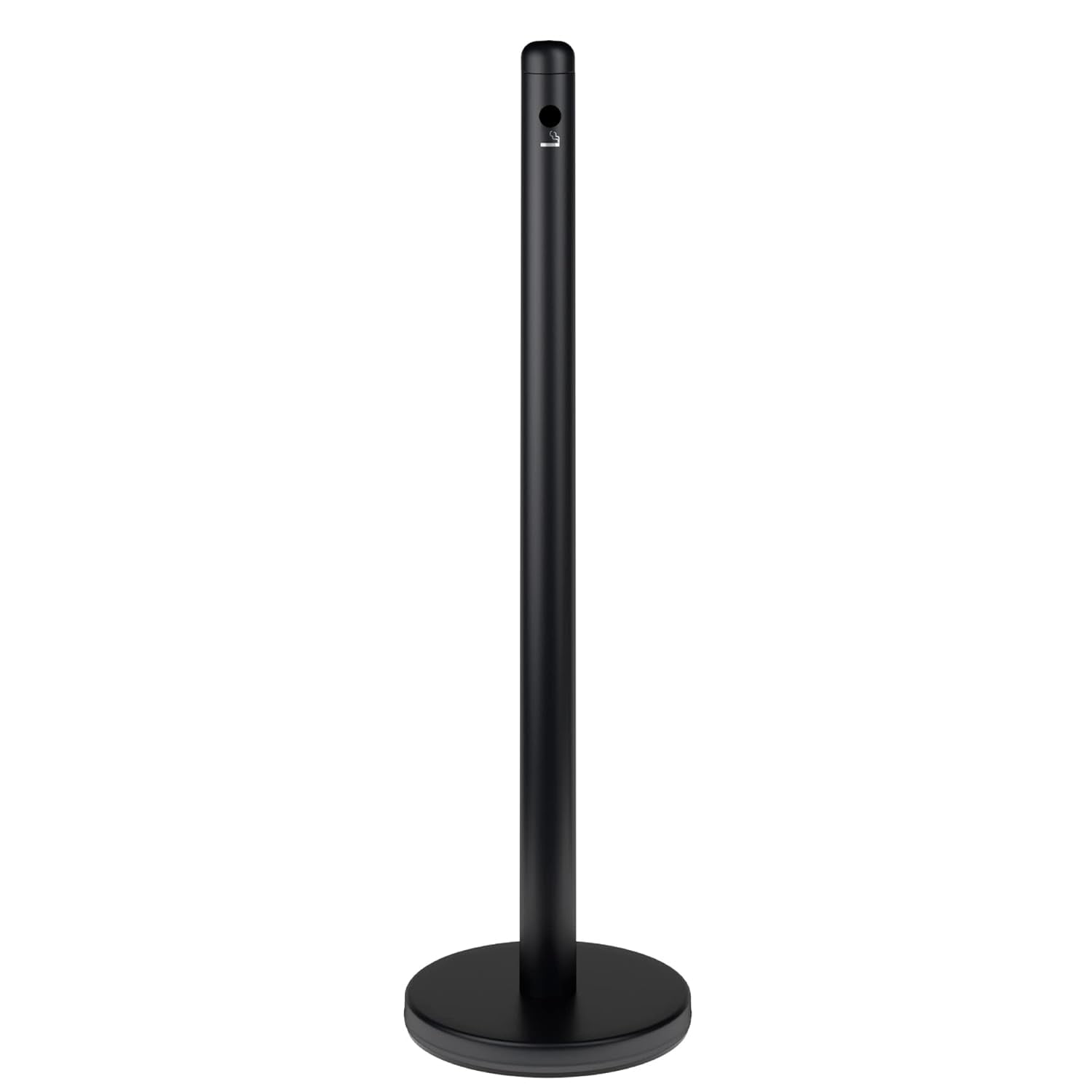 40" Black Free Standing Smoker Pole and Base. For use Outside of Office ...