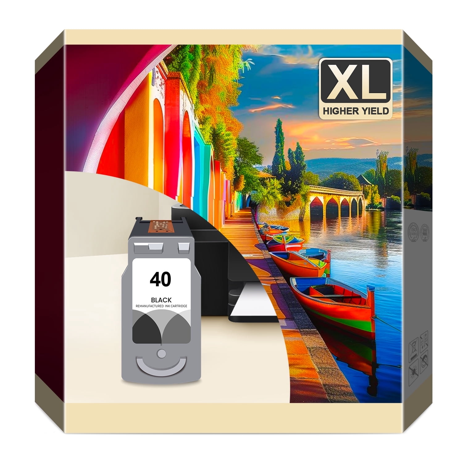 40 Black Ink Cartridge Replacement for Canon Ink 40 for PIXMA MX310 ...