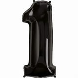 40" Black Wild One Year Old Baby First Birthday 1 Month Number Float ...